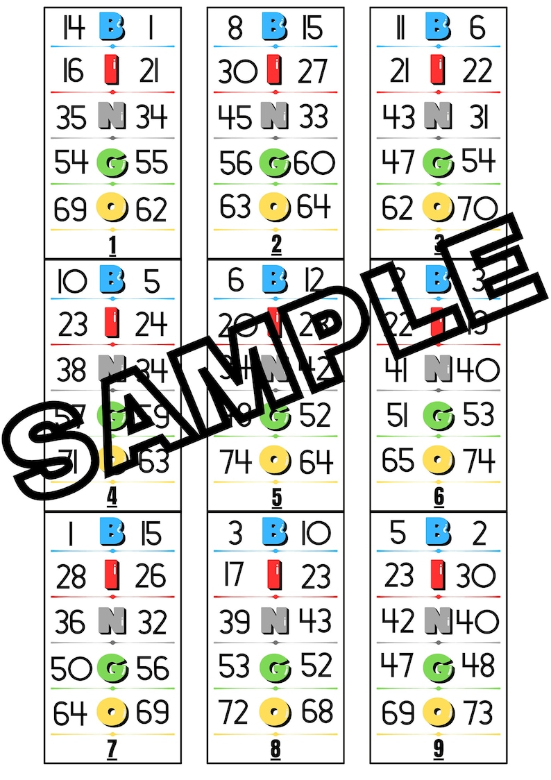Full Card Bingo Holds, 10 Number (25 Card, Master, Call Sheet) - Etsy