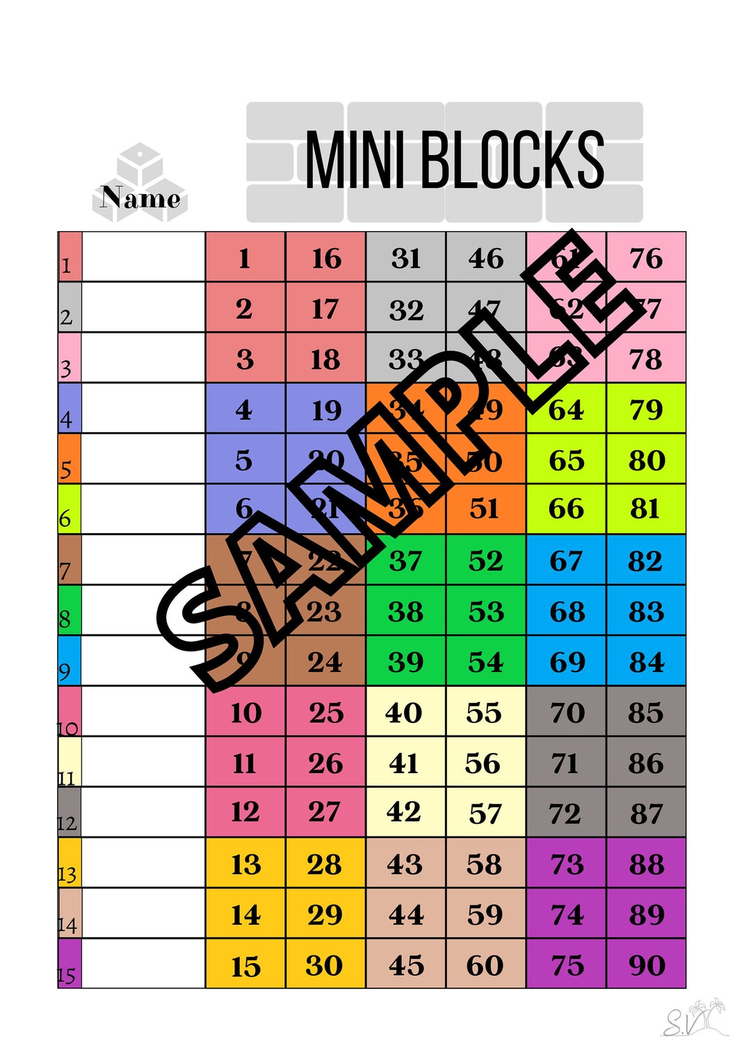 Mini Blocks 90 Ball (mixed, Straight, Blank) - Etsy