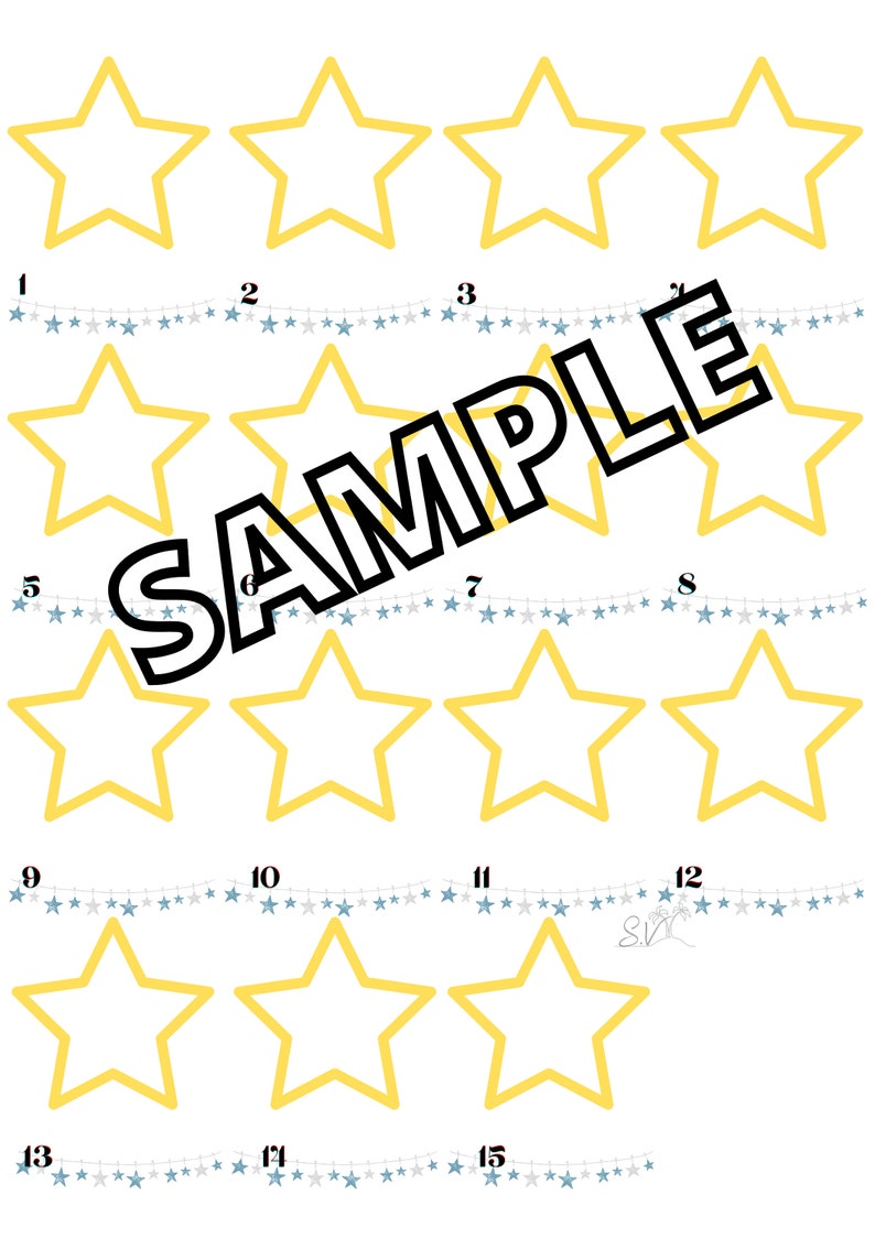 Stars Bingo 1-15 Lines (mixed, Straight, Blank) - Etsy