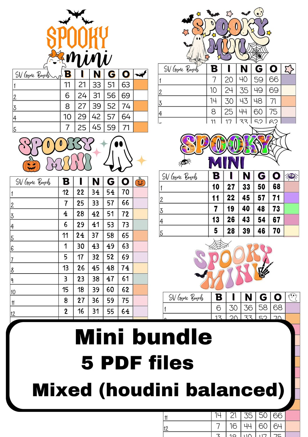 Spooky Mini Bundle... 5 Mixed (houdini) - Etsy