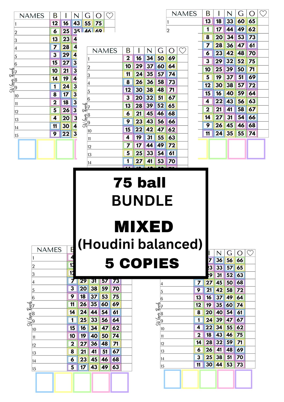 Rainbow Mixed Bundle,houdini Balanced 5 Copies - Etsy