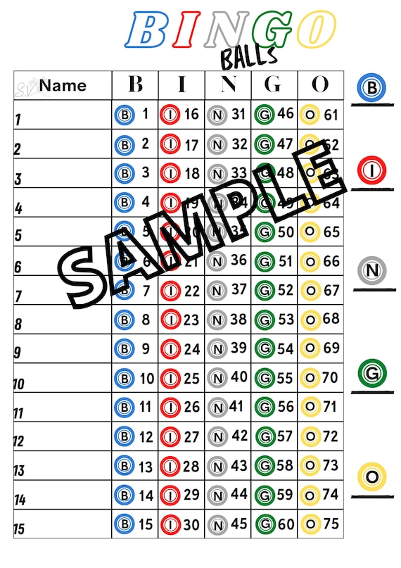 Bingo Balls mixed Straight Blank | Etsy