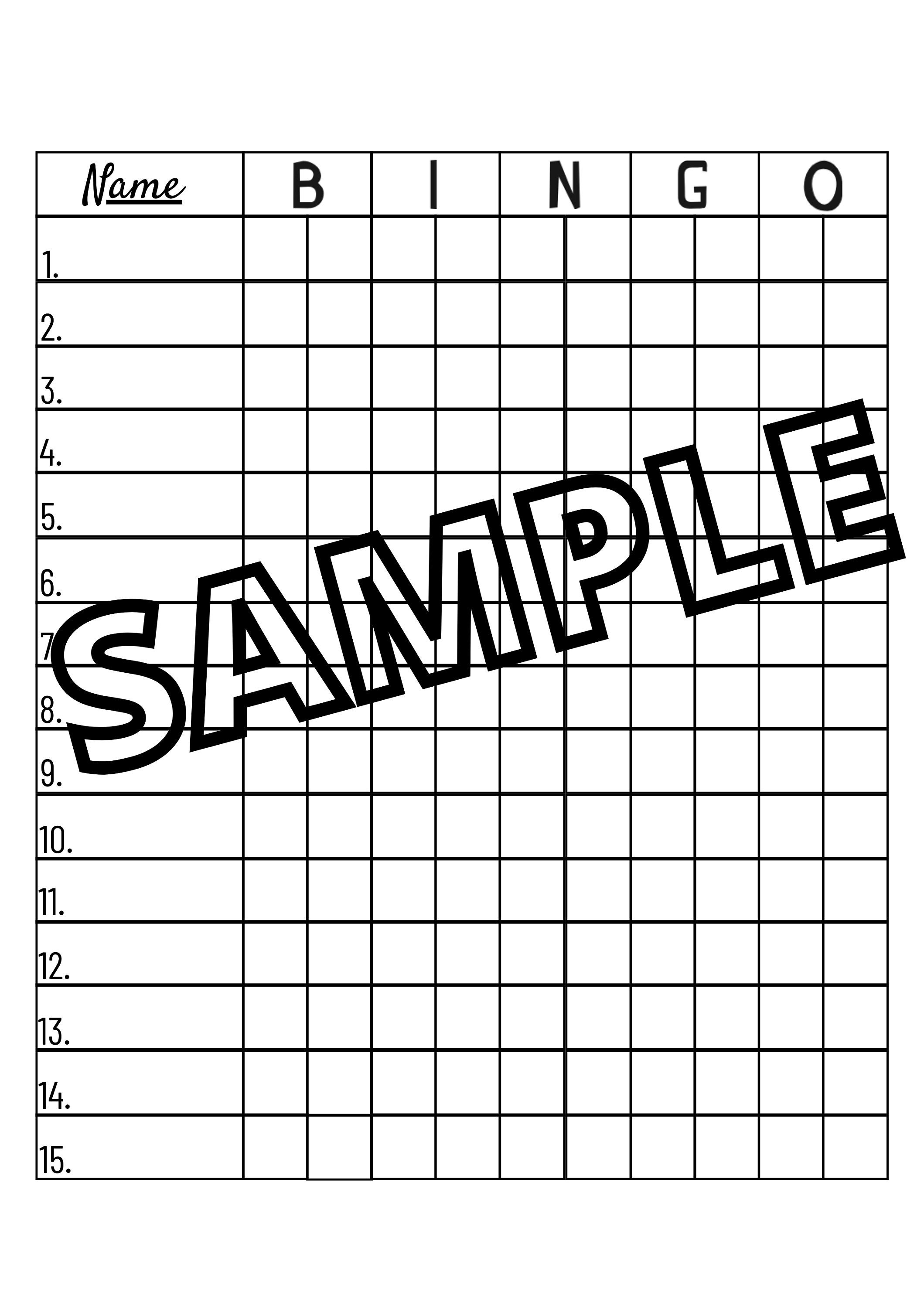 Prints houdini balanced Double bingo mixed, blank Digital Prints etna ...