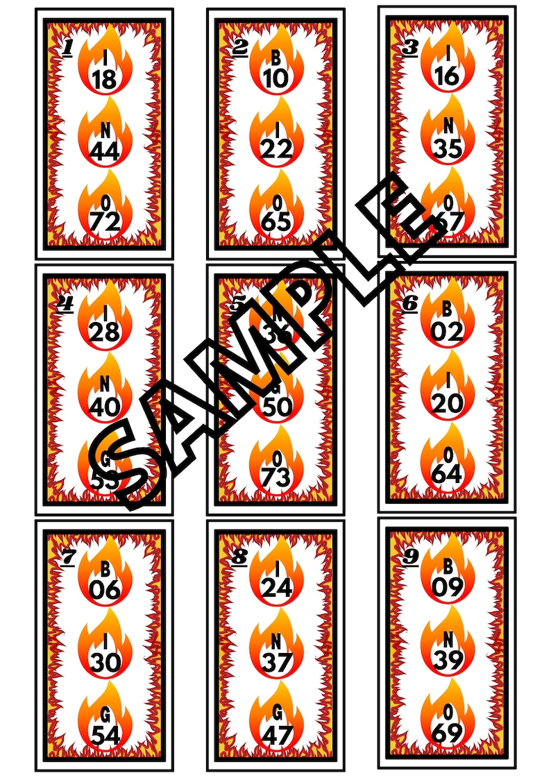 Fireball HOLDS (25 Cards, 1 Master, 1 Call Sheet) - Etsy