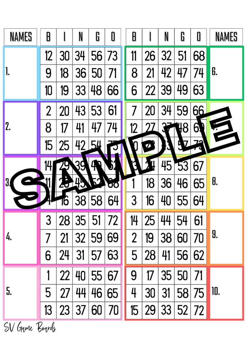 Double Blocks Bingo (mixed, Blank) - Etsy