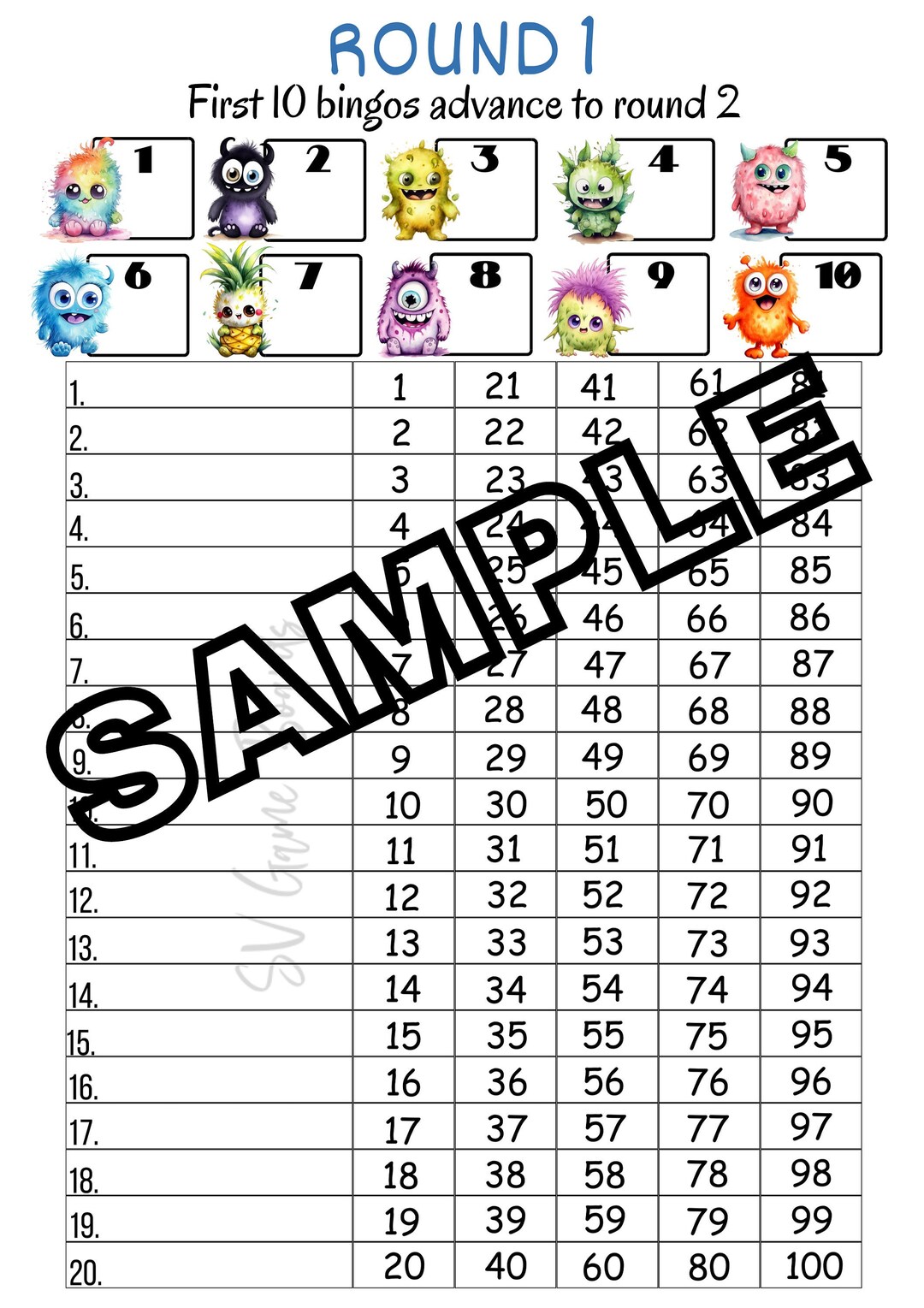 Last Monster Standing 3 Game 100 Ball Elimination (straight) - Etsy