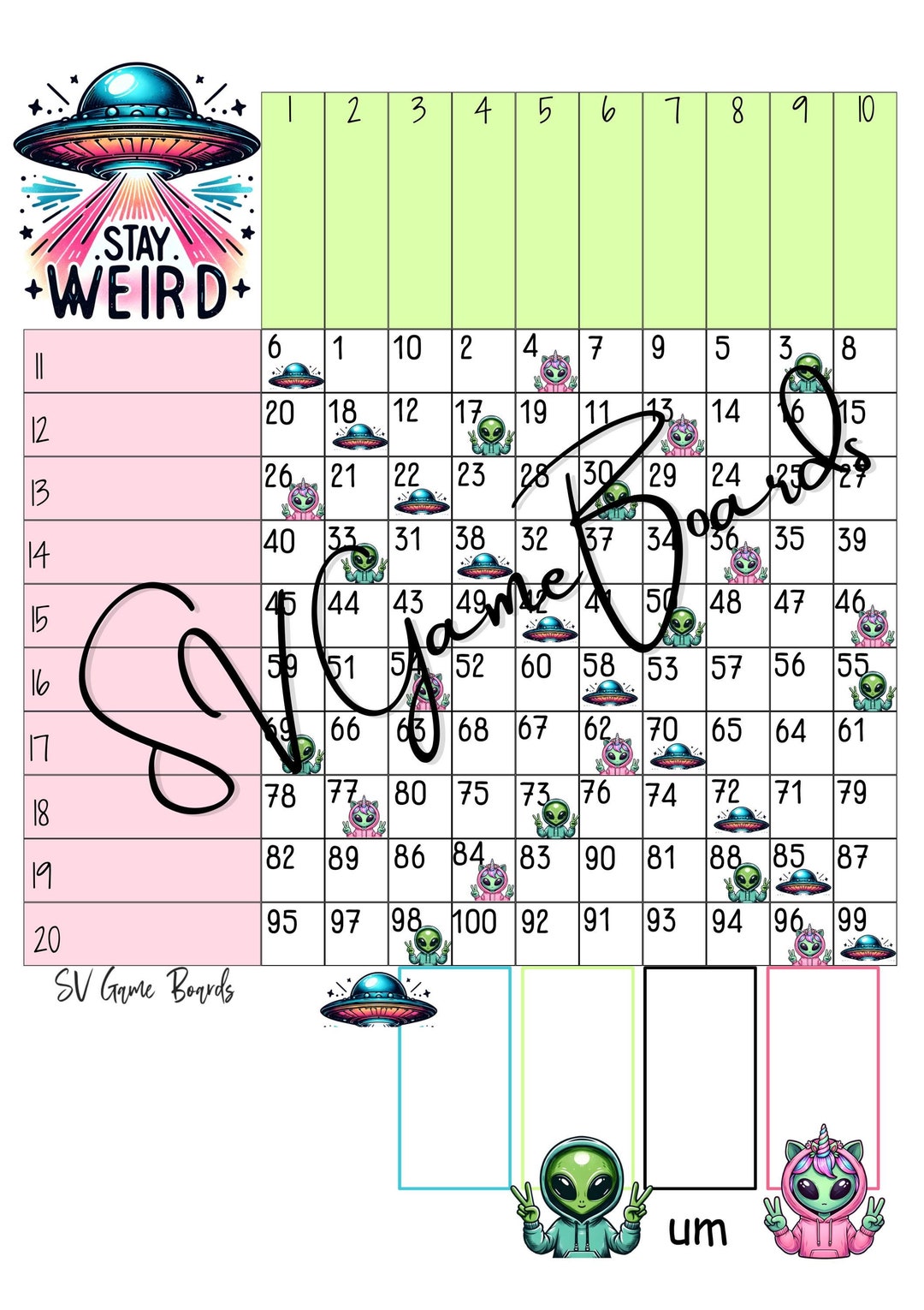 Stay Weird Grid 100 Ball (mixed, Straight, Blank) - Etsy