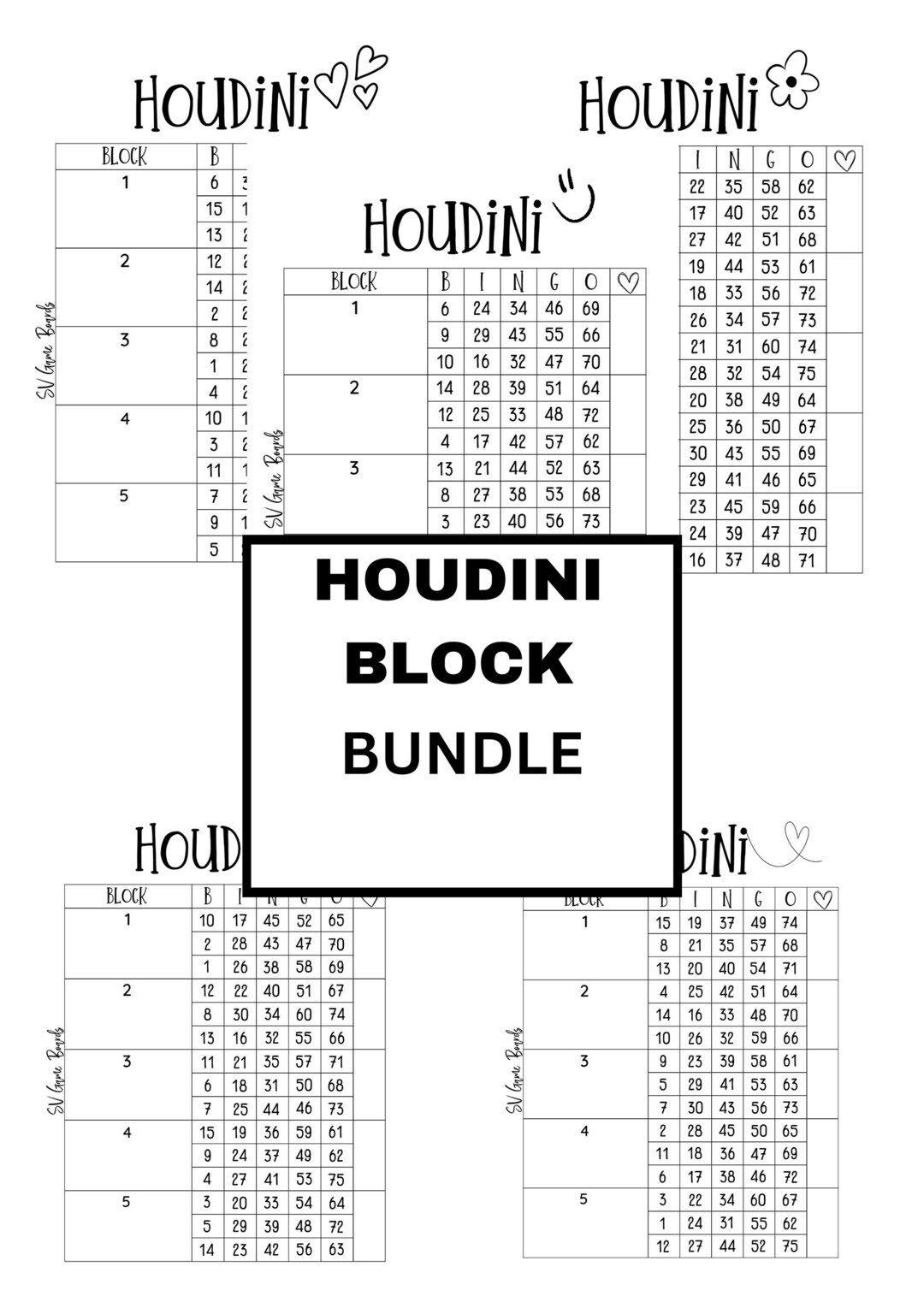 Houdini Blocks Bundle 5 Mixed - Etsy