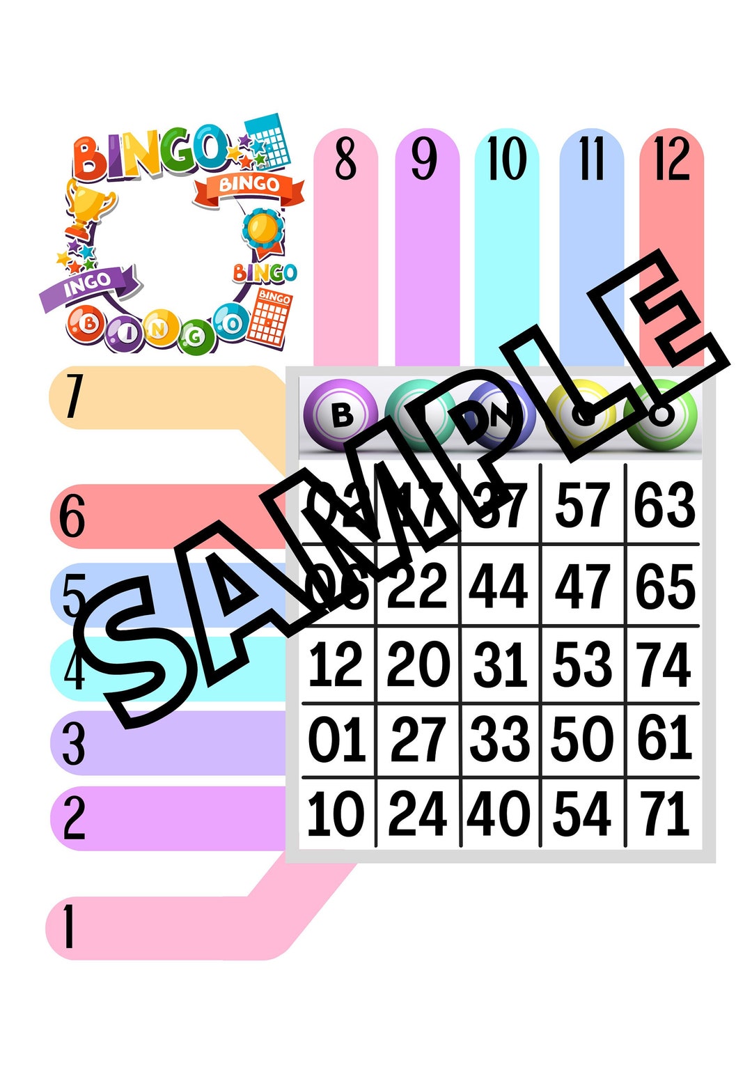 Bingo Square 12 Player (4 Mixed, 1 Blank) - Etsy