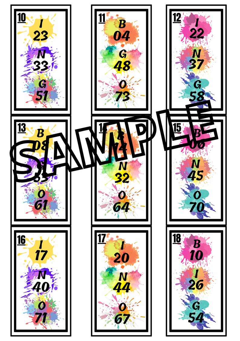 Paint HOLDS 25 Cards Master Call Sheet - Etsy
