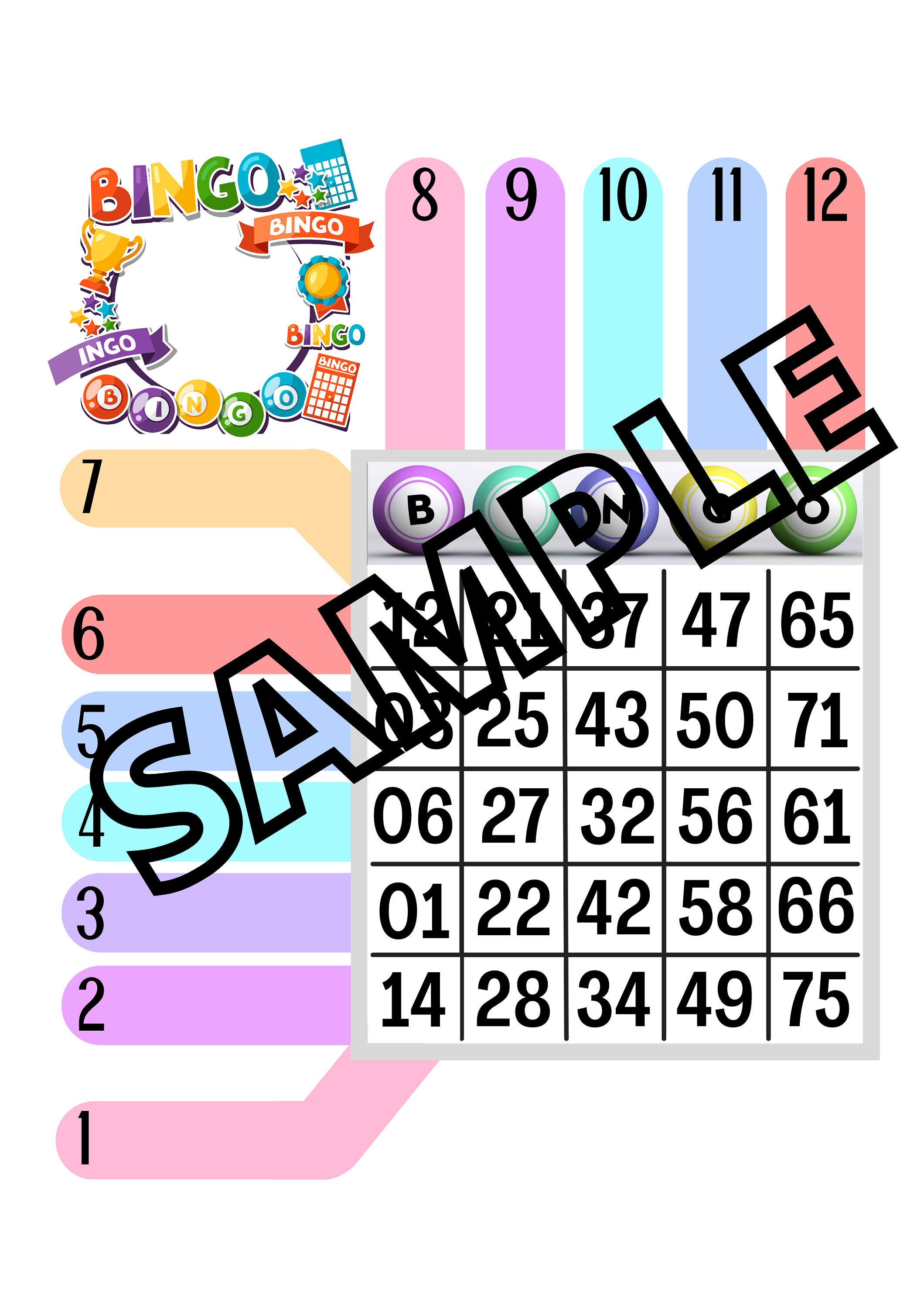 Bingo Square 12 Player (4 Mixed, 1 Blank) - Etsy