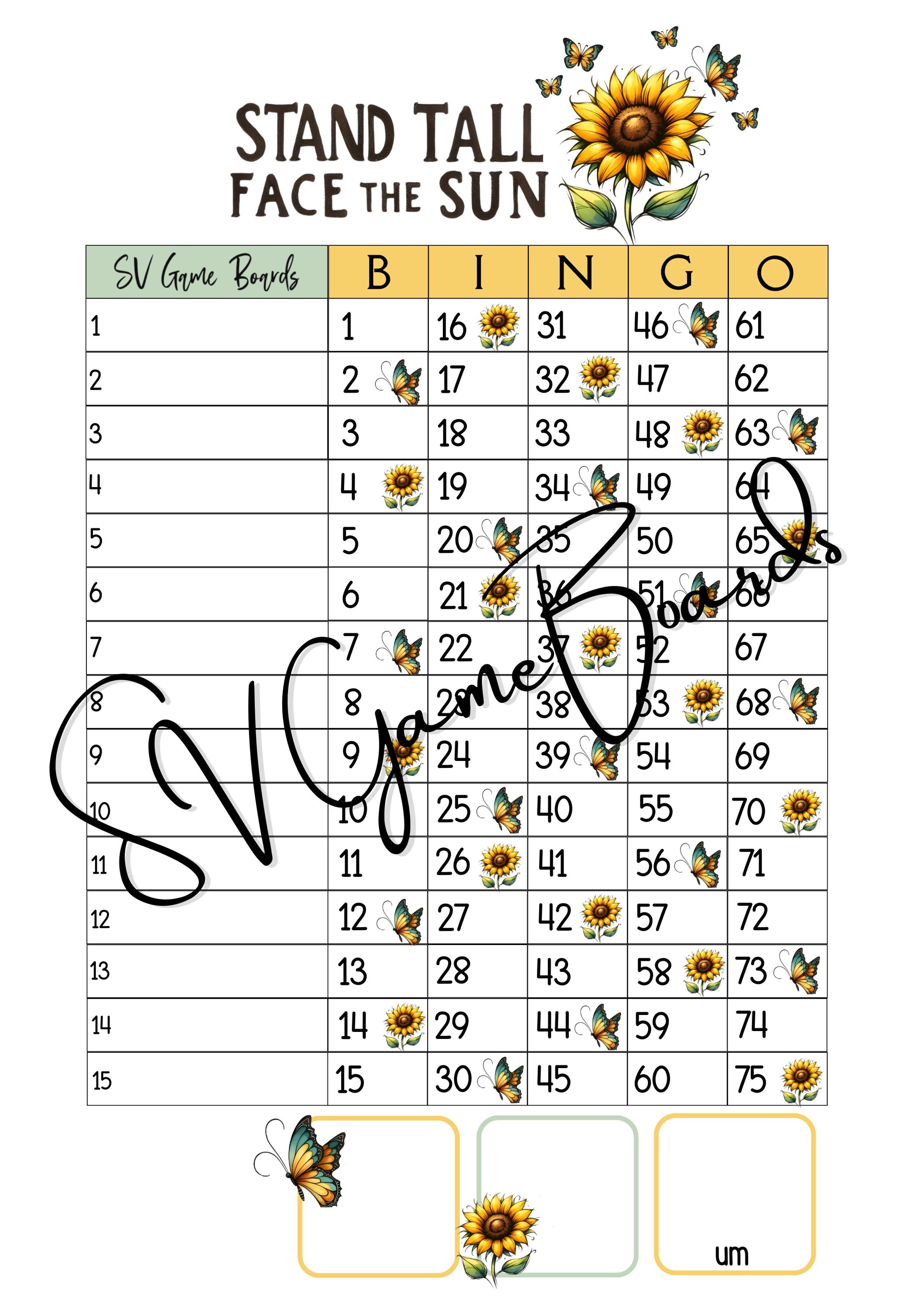 Stand Tall Face the Sun 75 Ball- Straight and Mixed (houdini) - Etsy