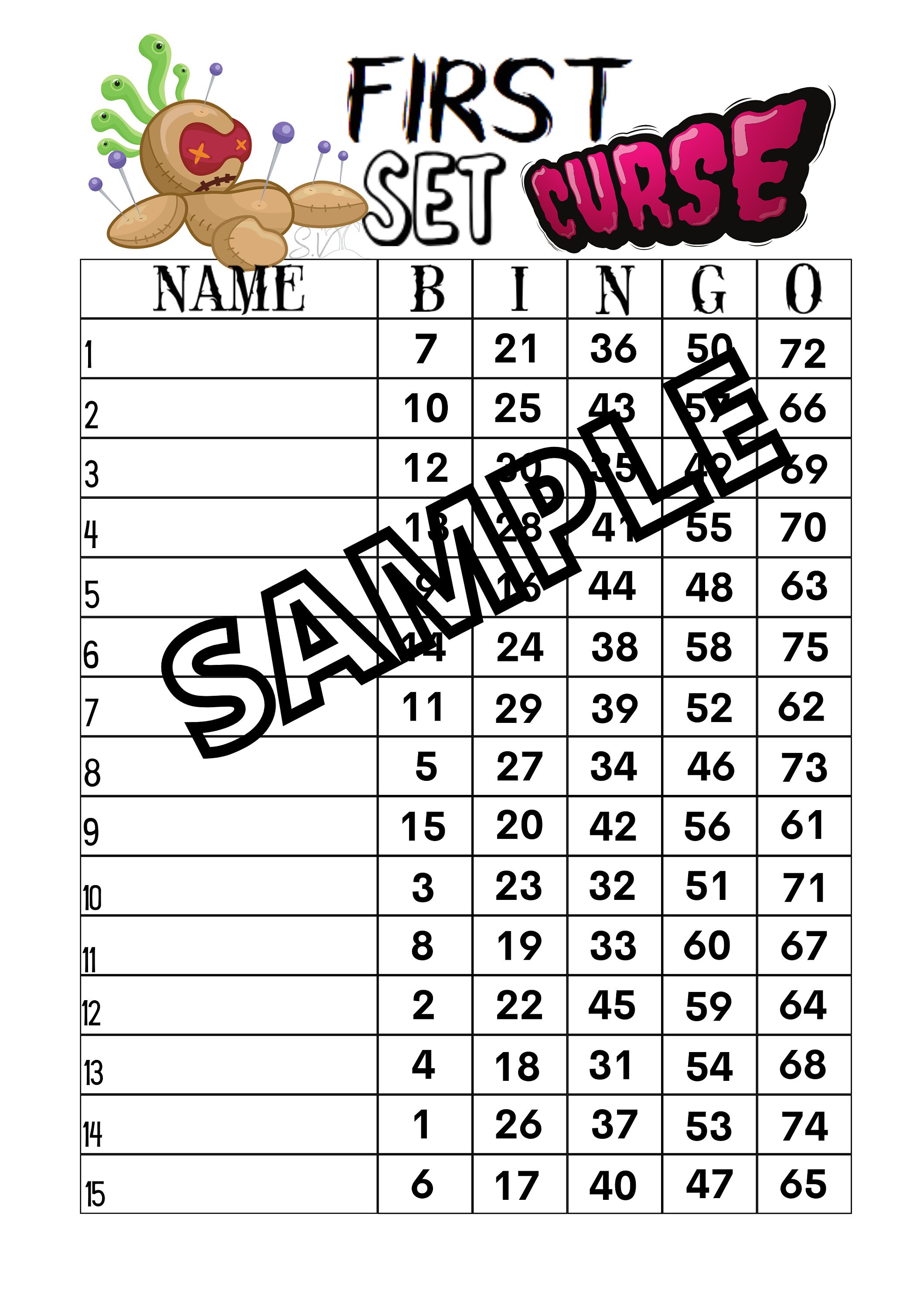 First Set Curse mixed Straight Blank - Etsy