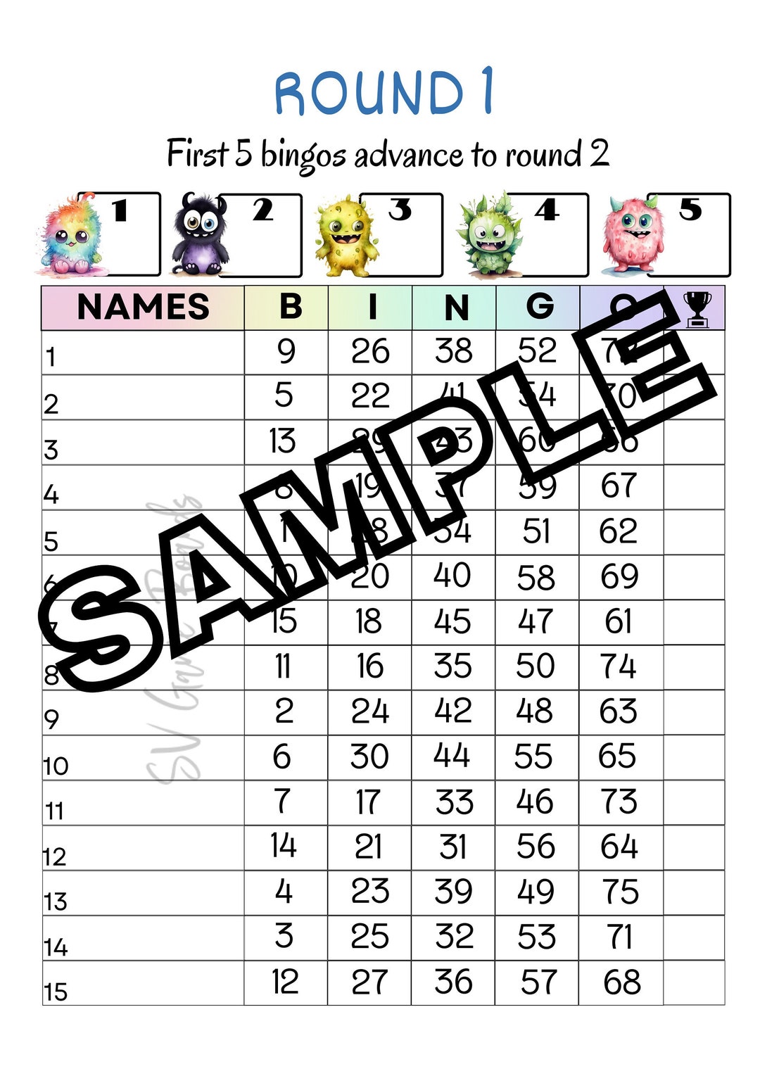 Last Monster Standing 3 Game 75 Ball Elimination (mixed) - Etsy