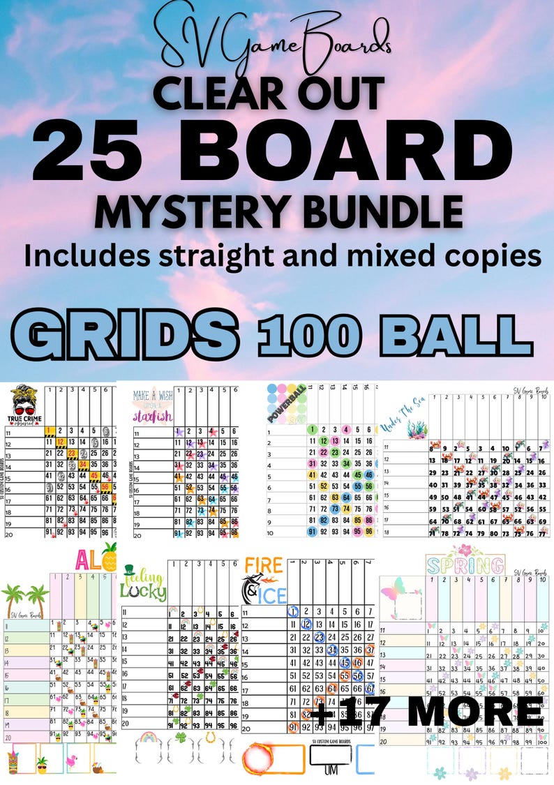 25 Board Grid Mystery Bundle (mixed and Straight) - Etsy