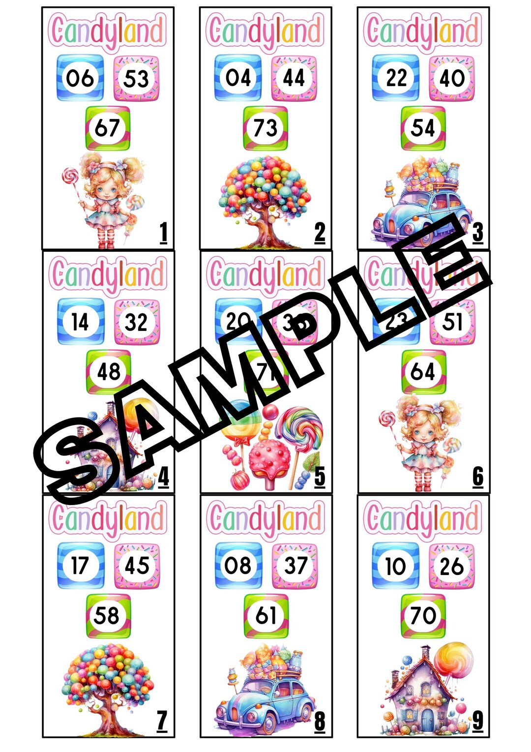 Candyland Holds (25 Cards, Master, Call Sheet) - Etsy