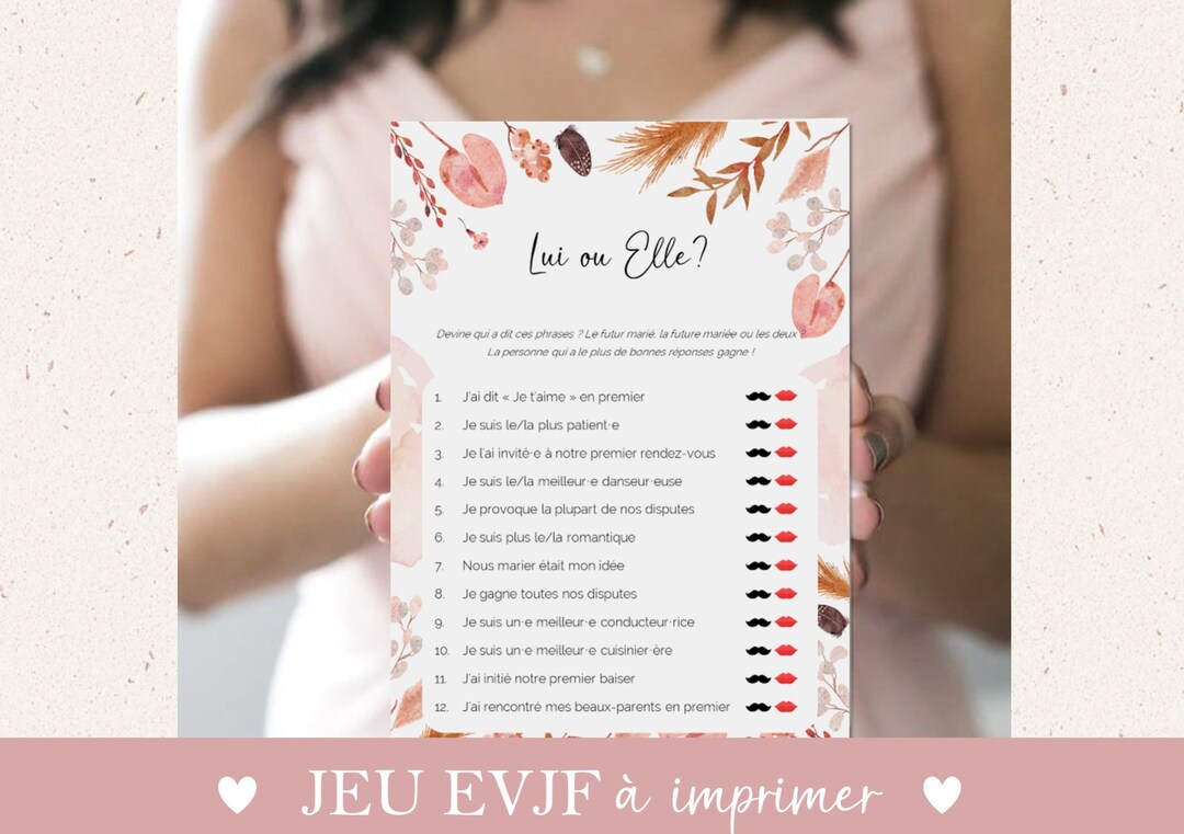 Printable Bachelorette Party Game, French-language Bachelorette Party ...