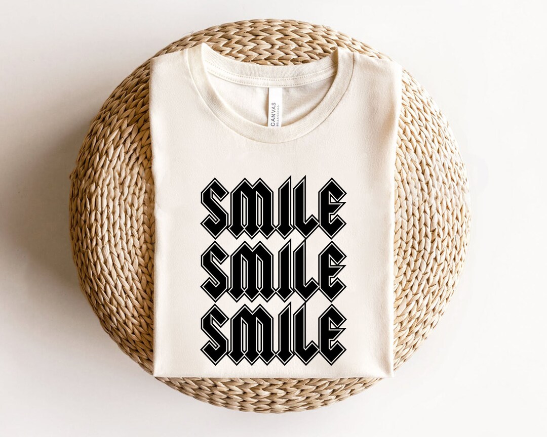 Smile Svg Stacked Svg Printables Smile More Svg - Etsy Portugal