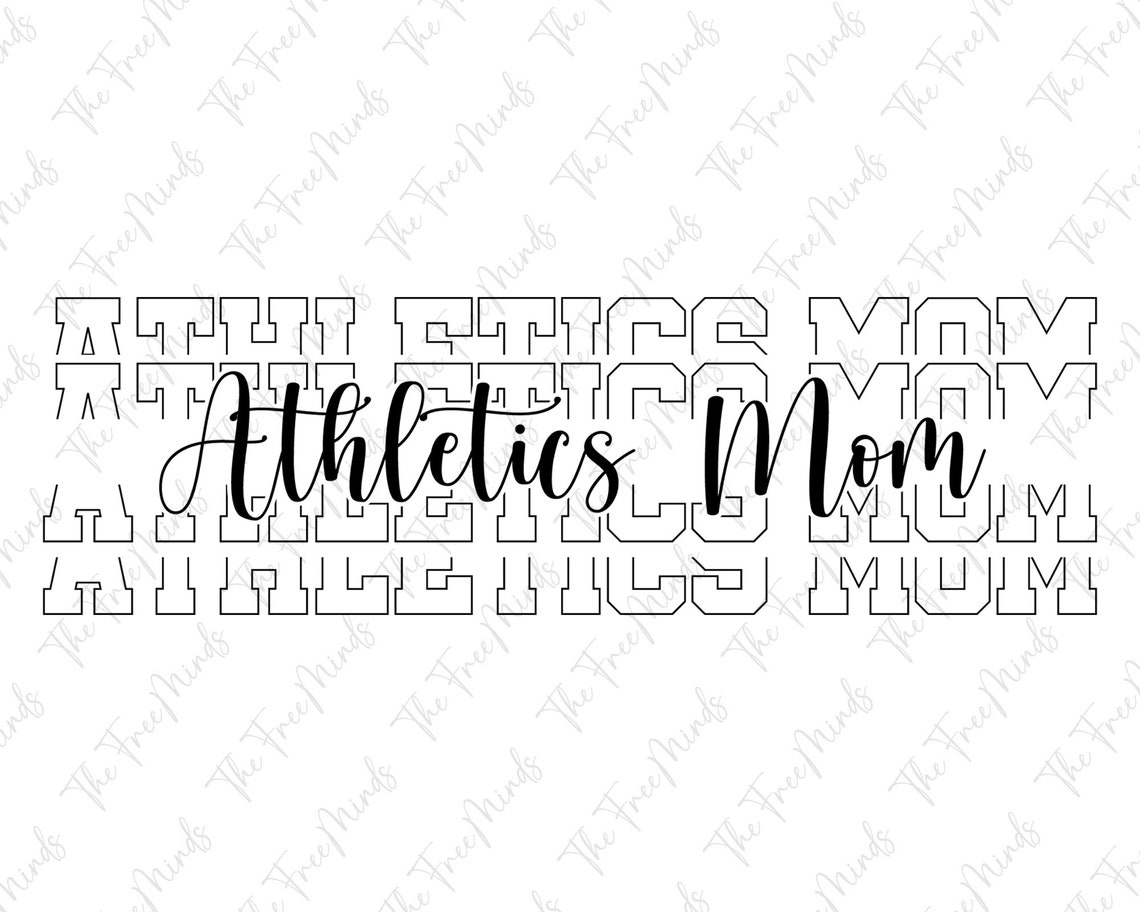 Athletics Mom Svg Stacked Svg Digital Download Gymnastics Etsy