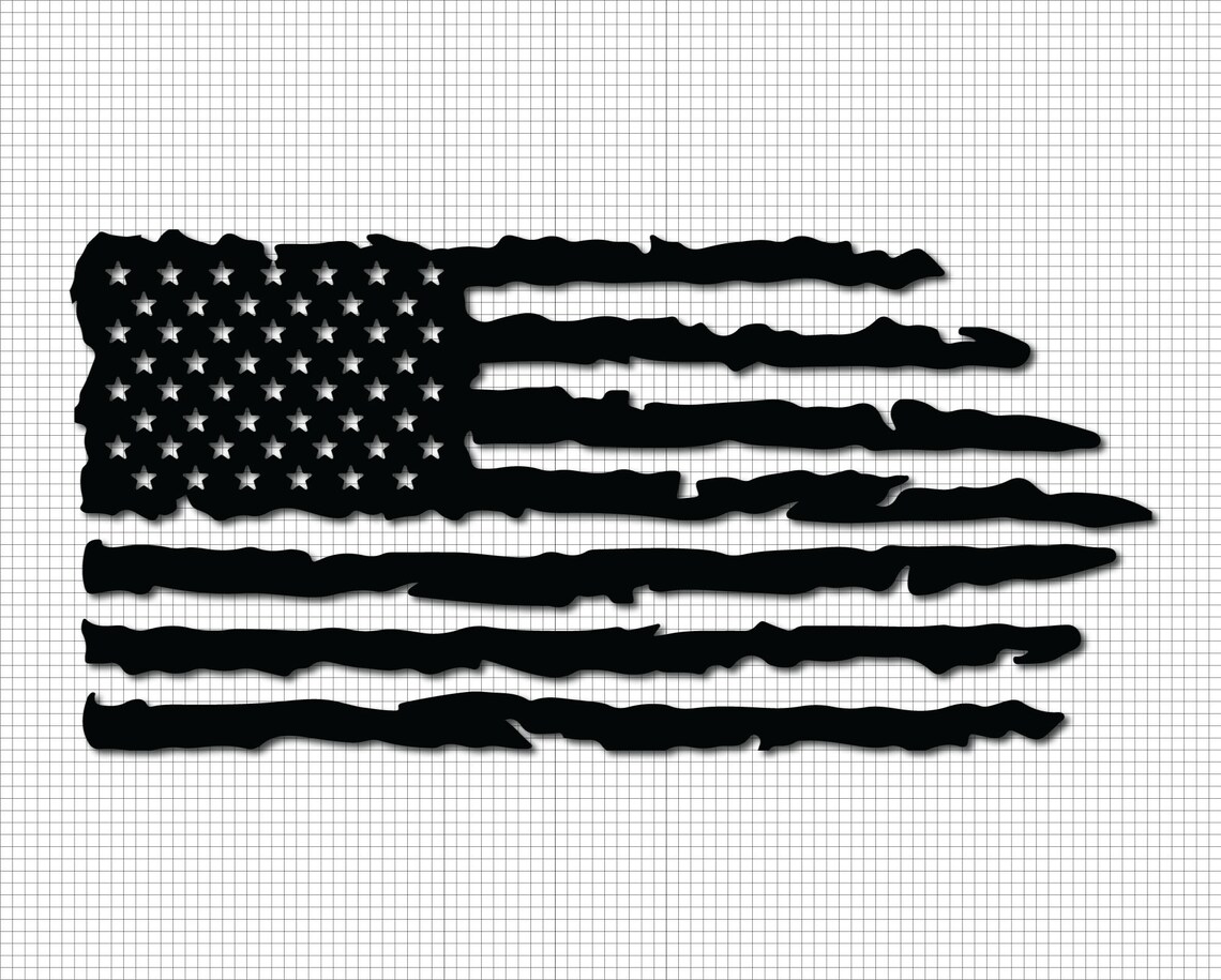 DISTRESSED FLAG SVG American Flag Svg Cut File Vector - Etsy
