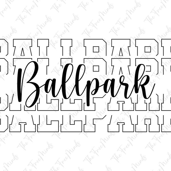 Ballpark Word Svg - Etsy