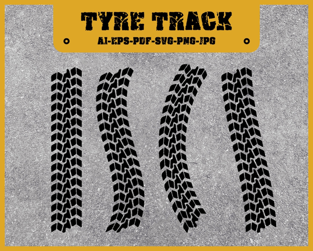 TIRE TRACK SVG, Tire Tread Svg, Wheel Grunge Sublimation Tire Track ...