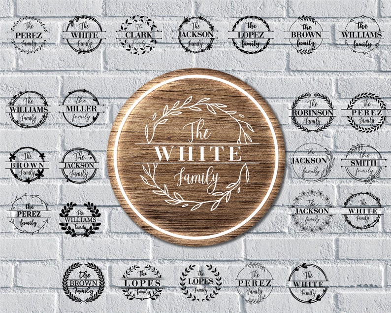 Family Name SVG Family Last Name Svg Digital Printing - Etsy