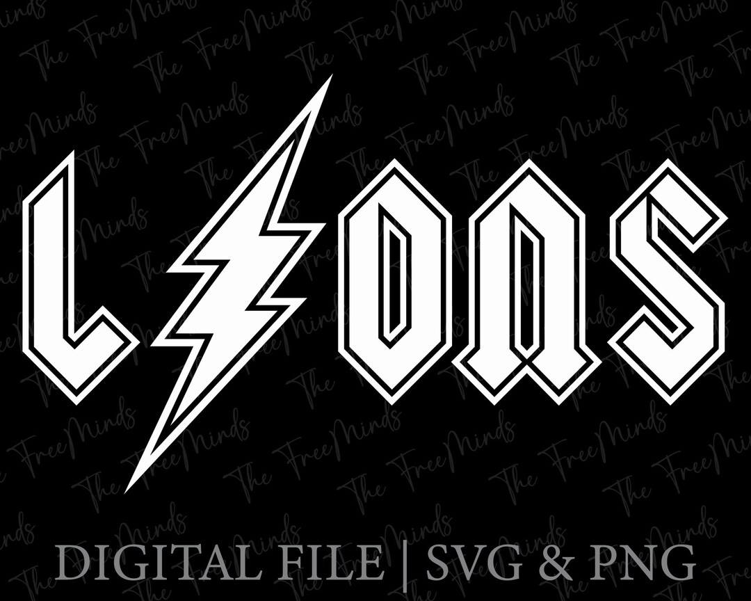 Lions Svg, Rocker Font Svg, Sports Svg, Basketball Svg, Acdc Font Svg ...
