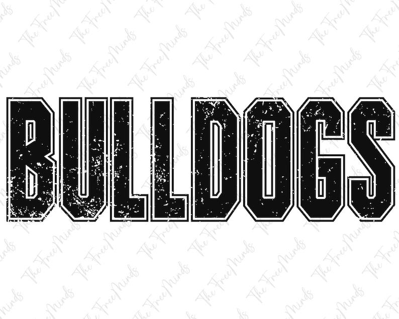 Bulldogs Distressed Mascot Svg Digital Download Team Spirit - Etsy