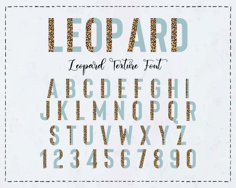 Half Leopard Font Svg Leopard Svg Leopard Alphabet Svg - Etsy