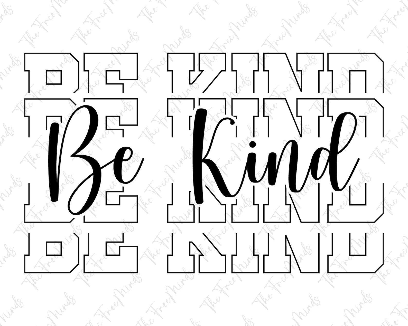 Be Kind Svg Stacked Svg Digital Download Kindness Svg - Etsy