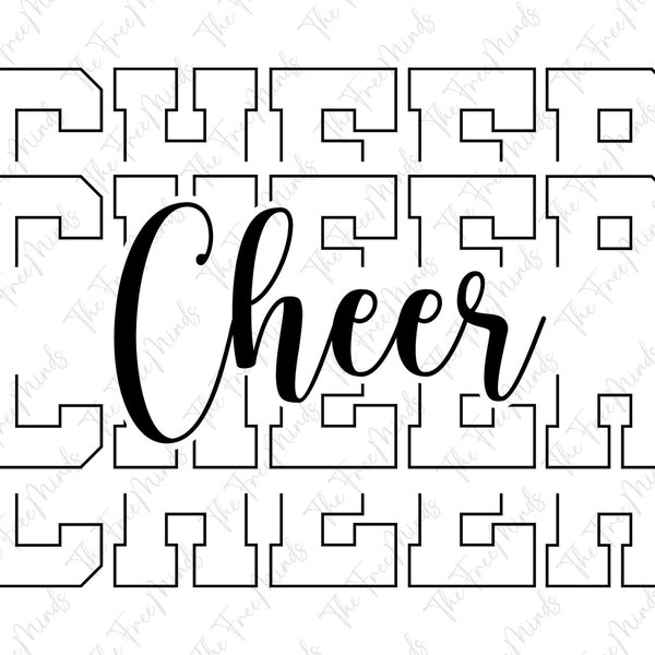 Cheer Word Svg - Etsy