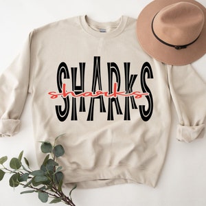 Instant Download Sharks Svg Files for Cricut - Black Line Shark Svg ...