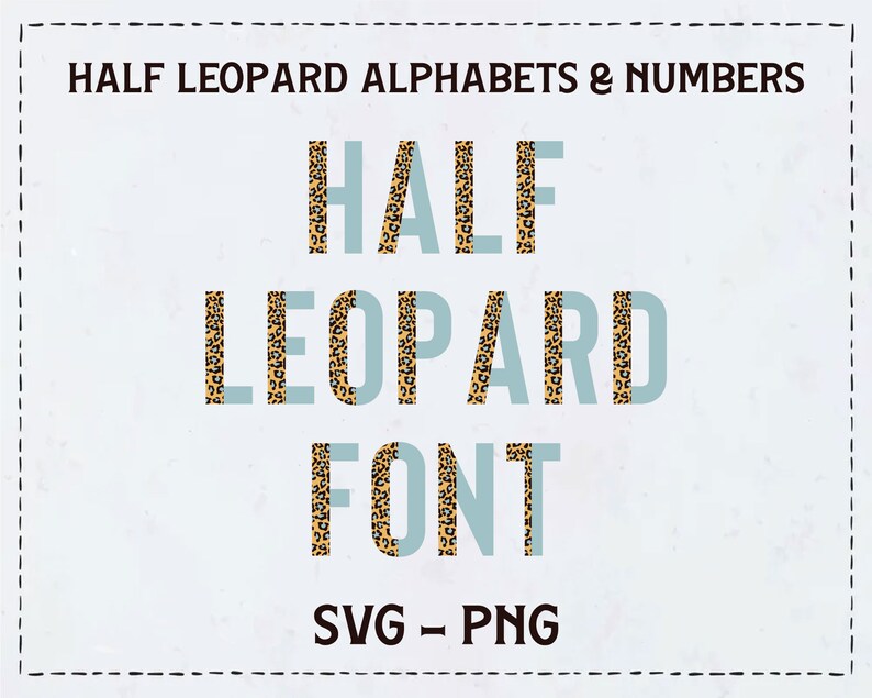Half Leopard Font Svg Leopard Svg Leopard Alphabet Svg - Etsy