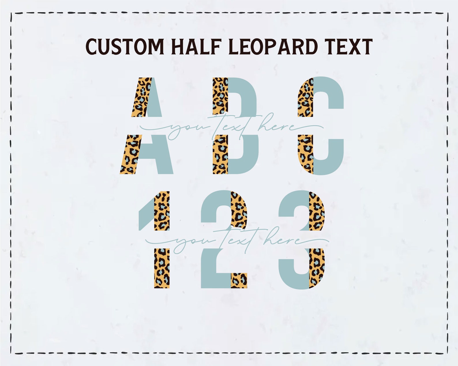 Half Leopard Font Svg Leopard Svg Leopard Alphabet Svg - Etsy