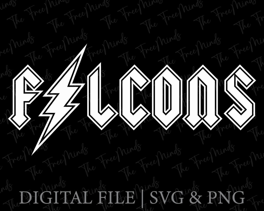 Acdc Font Falcons Svg Instant Download Printable Art - Rocker Font ...