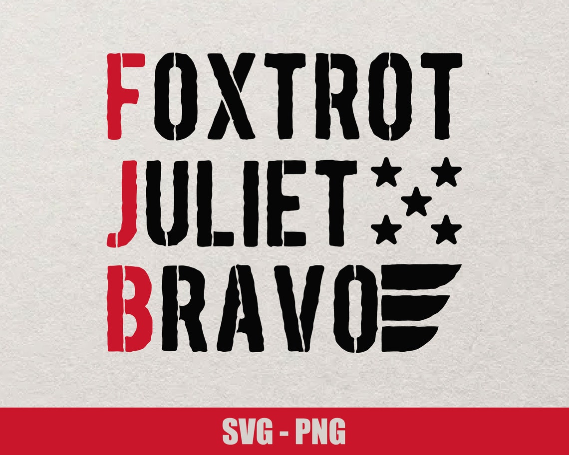 FOXTROT JULIET SVG Bravo Svg File Silhouette Vector File - Etsy