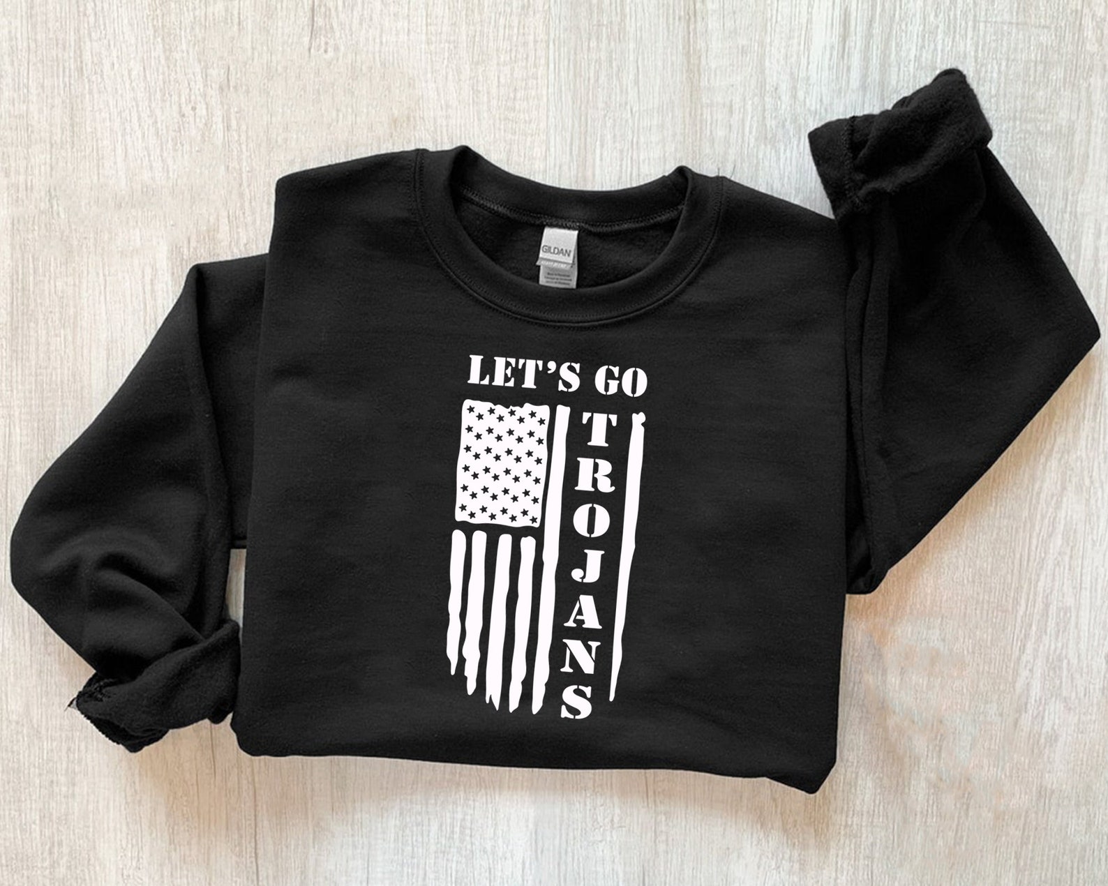 Let's Go Trojans Svg Usa Flag Svg Printable Game Day - Etsy