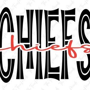 Digital Download Chiefs Svg Cricut Cut Files - Black Line Chiefs Tshirt ...