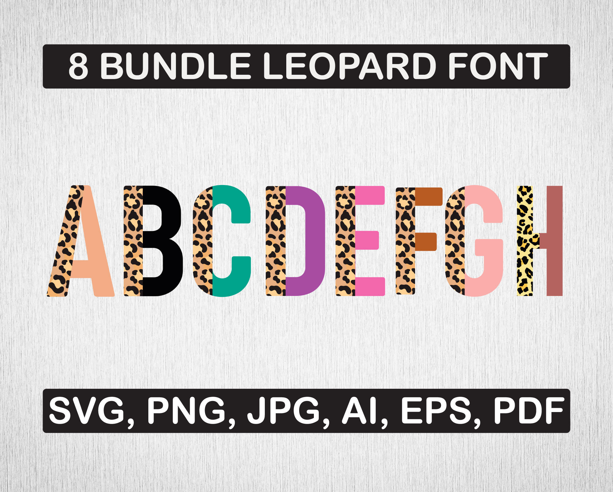 Leopard Font for Cricut Leopard Font Svg Animal Font Svg - Etsy