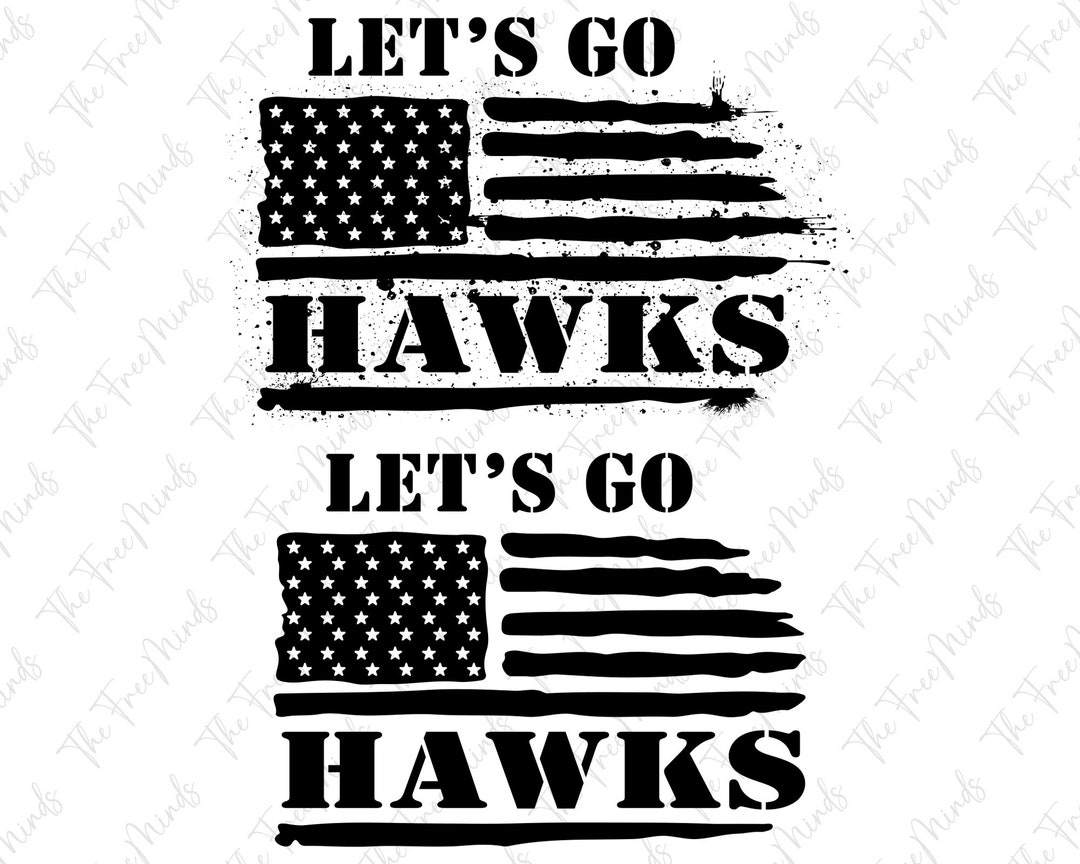 Let's Go Hawks Svg Hawks Mascot Svg Printable Game Day - Etsy