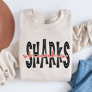 Instant Download Sharks Svg Files for Cricut - Black Line Shark Svg ...