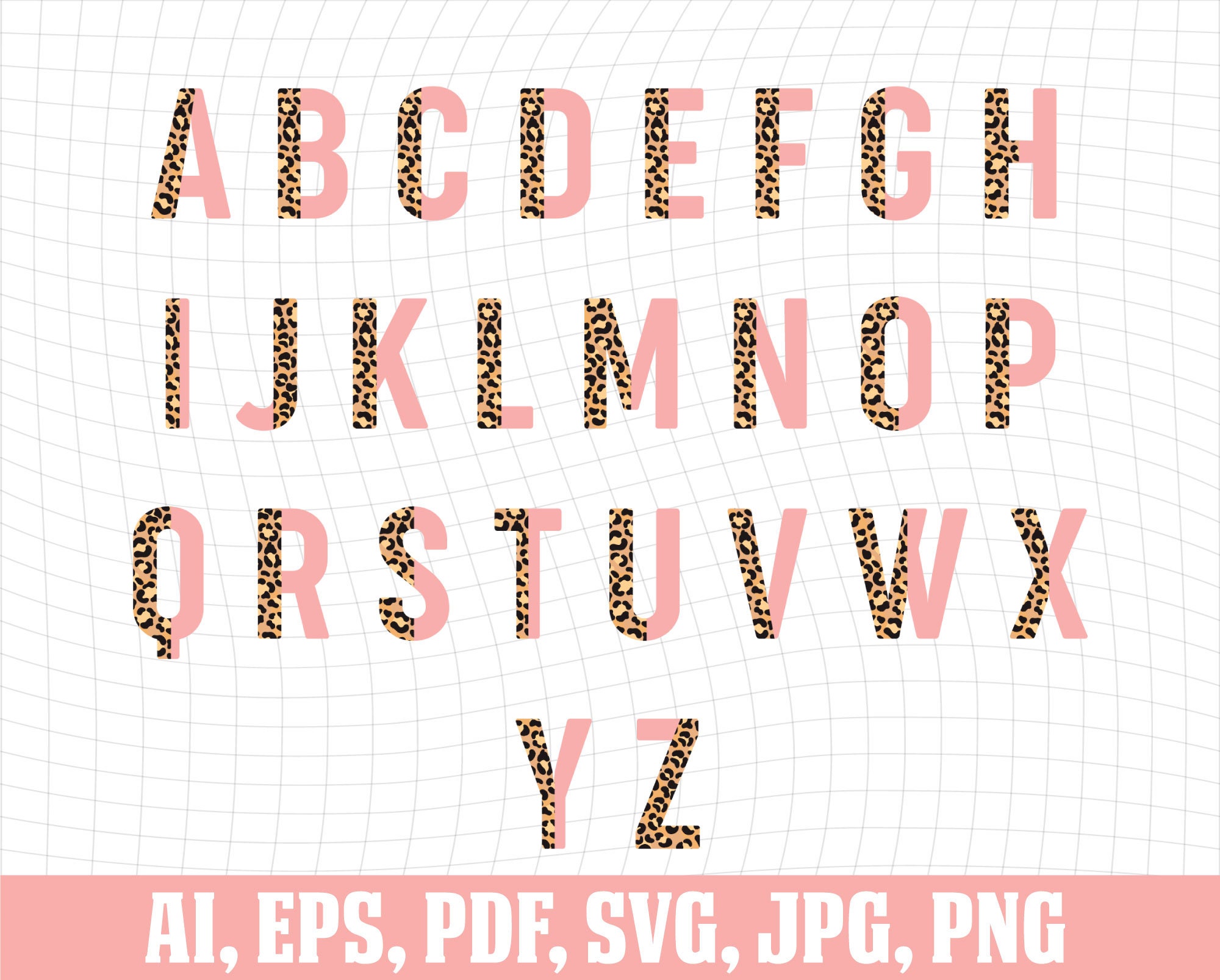 Papercraft Leopard color font Animal fonts svg 6 Bundle leopard font ...