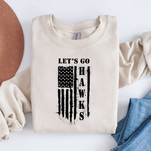 Let's Go Hawks Svg, Usa Flag Svg, Printable, Game Day Svg, Team Svg ...