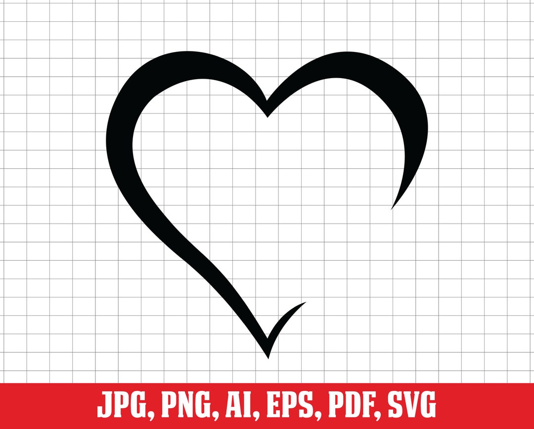 Hand Drawn Heart, Heart Svg, Instant Digital Download, Name Frame ...