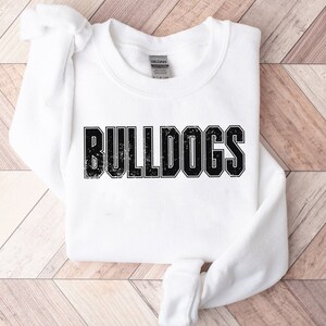 Bulldogs Distressed Mascot Svg, Digital Download, Team Spirit Png ...