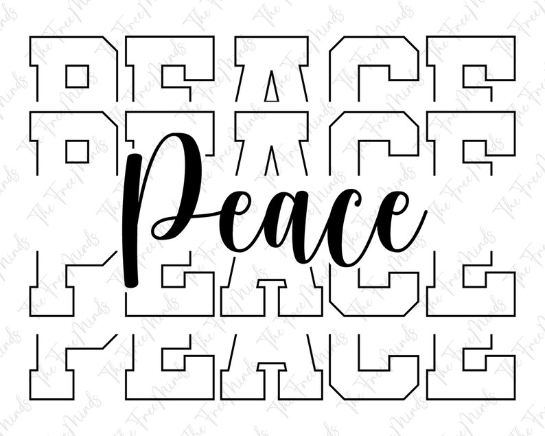 Peace Svg Stacked Svg Digital Download Peace Sign Svg - Etsy