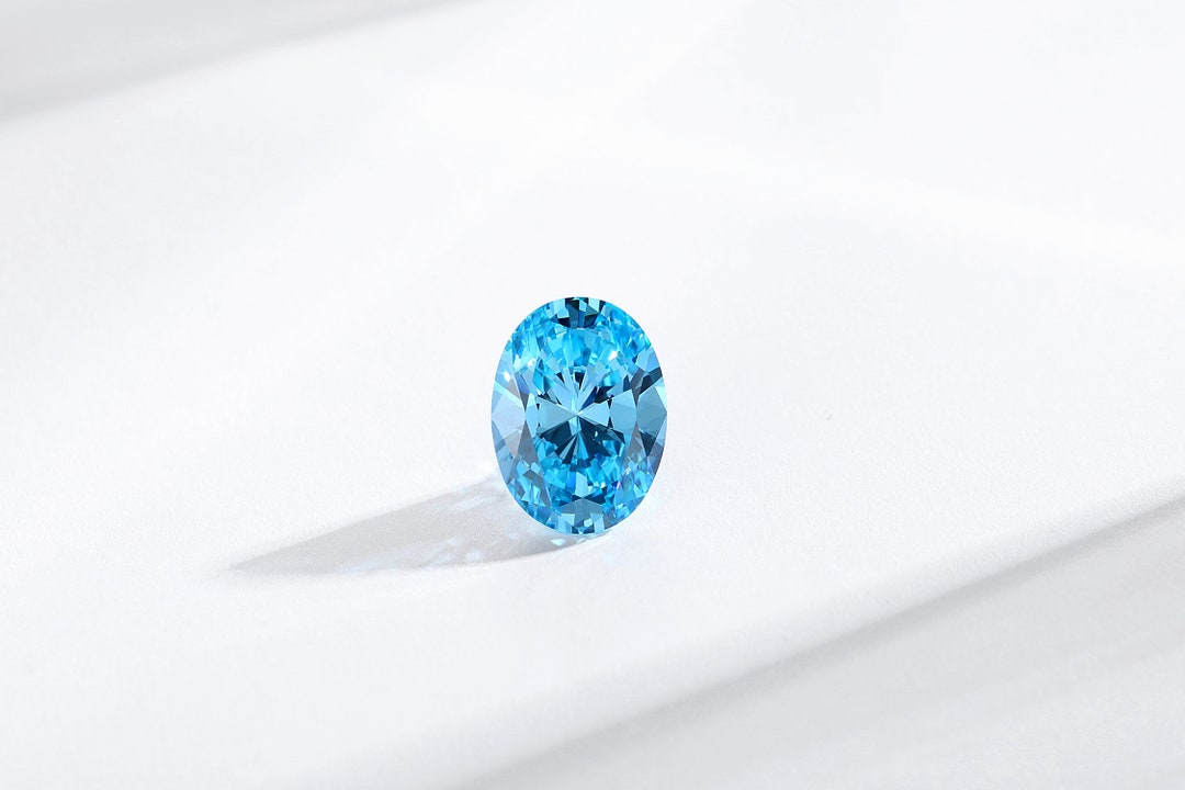 Sky Blue Oval Shape Loose Cubic Zirconia, Blue Cubic Zirconia ...