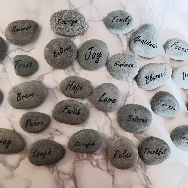 Engraved Stone - Etsy
