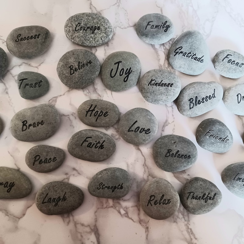 Rocks With Inspirational Words - Etsy